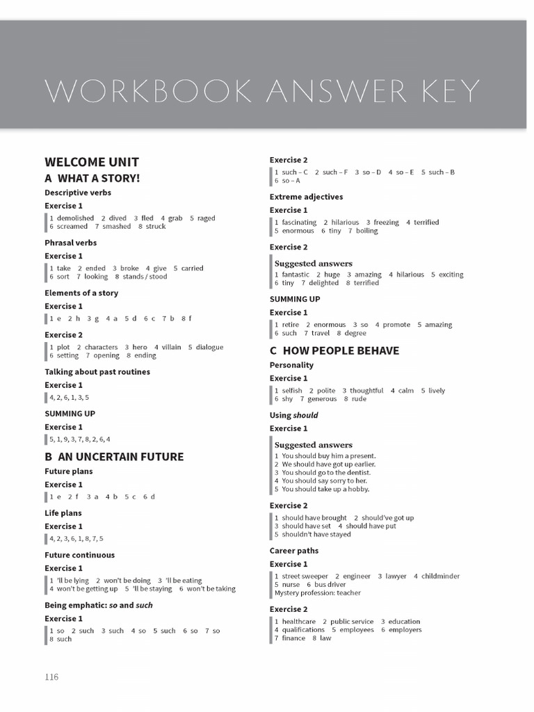 WB Answer Keys | PDF