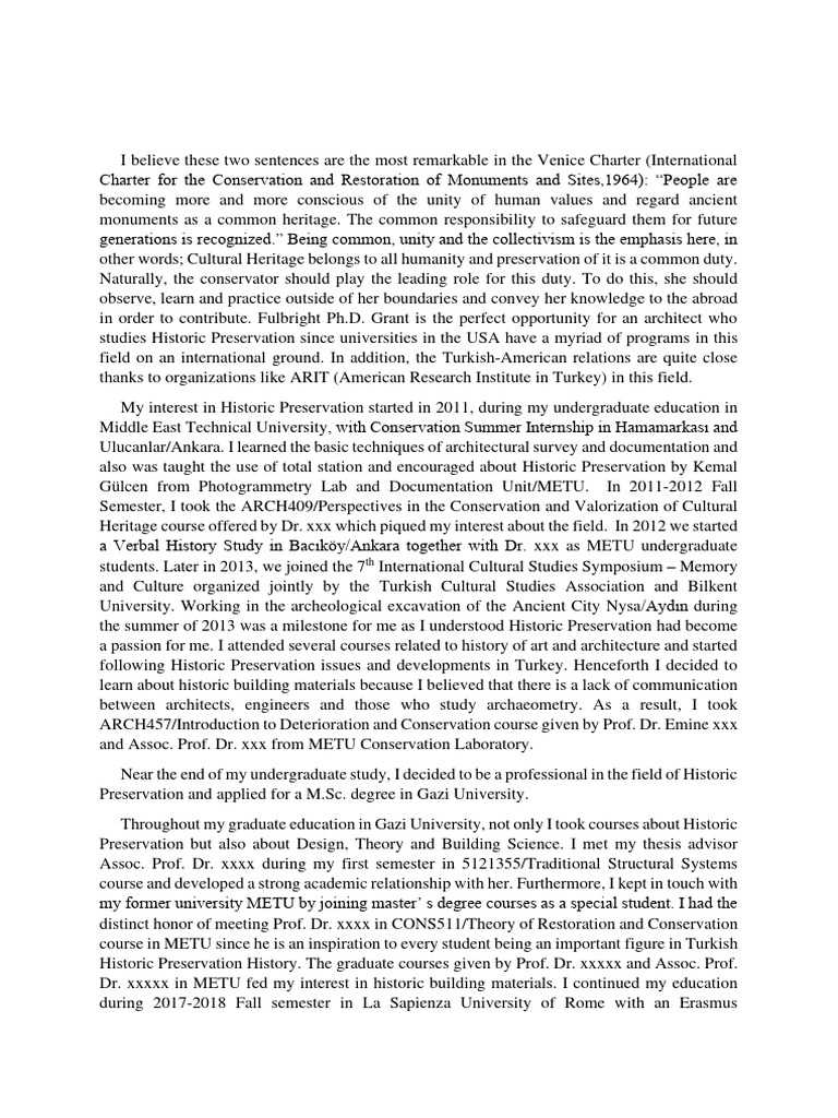 Fulbright Application 1 | PDF