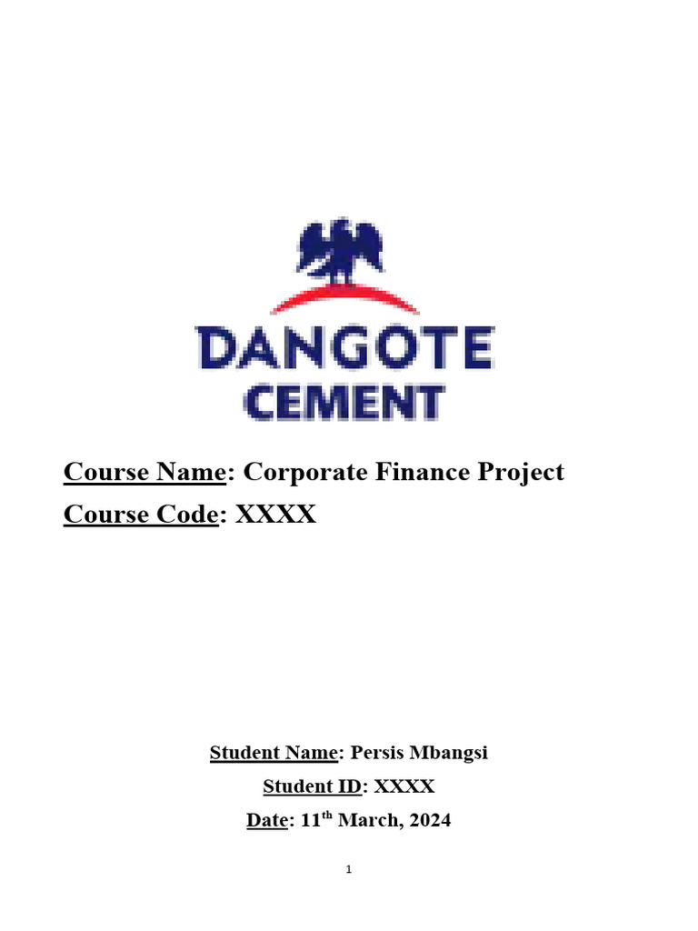 Dangote Cement: Investor Insights | PDF | Cost Of Capital | Dividend