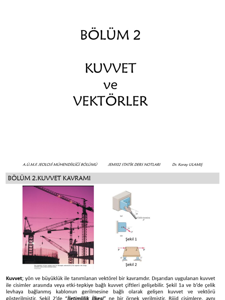2 Kuvvet Vektorler | PDF