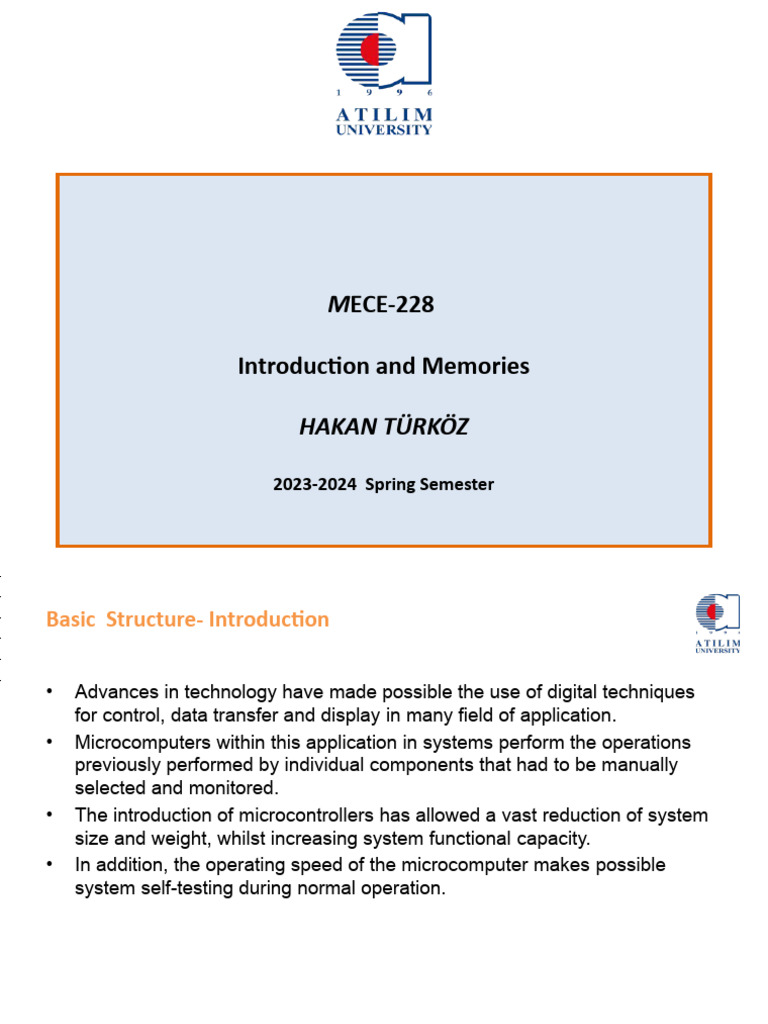 Microcontroller Architecture and Memories 1 | PDF | Random Access ... Microcontroller Architecture and Memories 1 | PDF | Random Access ...