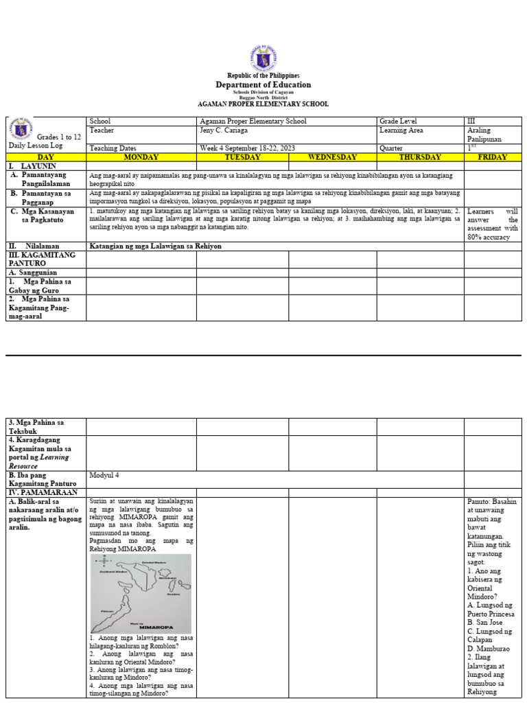 DLL Quarter 1 Week 4 Arpan | PDF