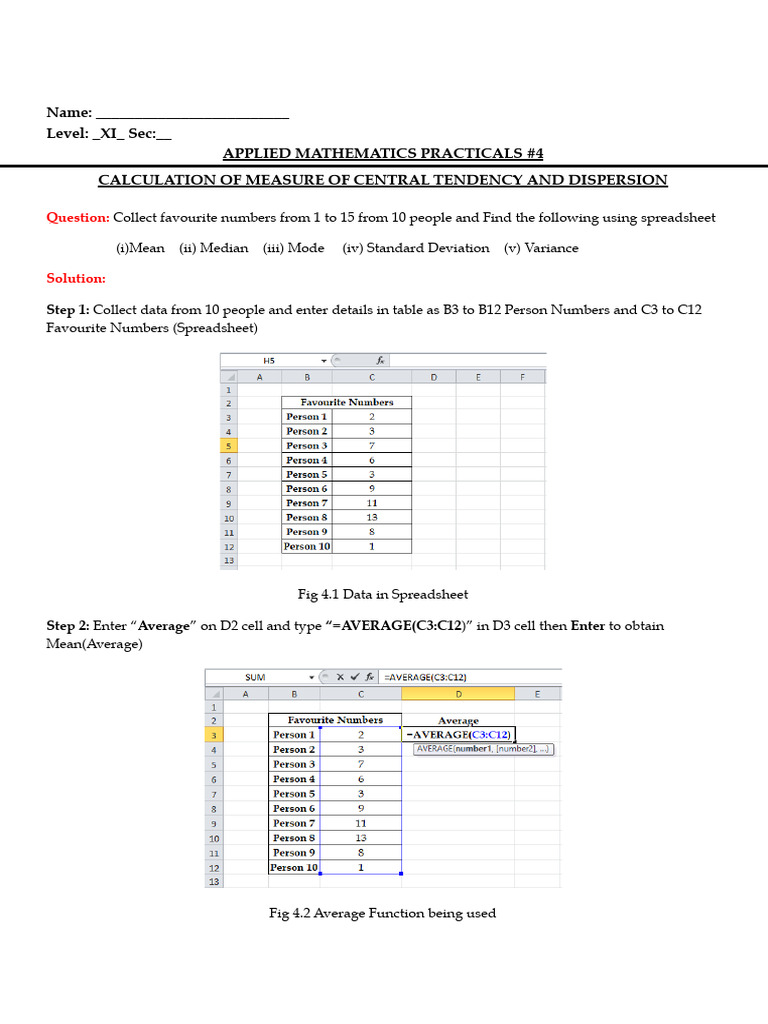 Practical 4- Class XI Applied Maths | PDF