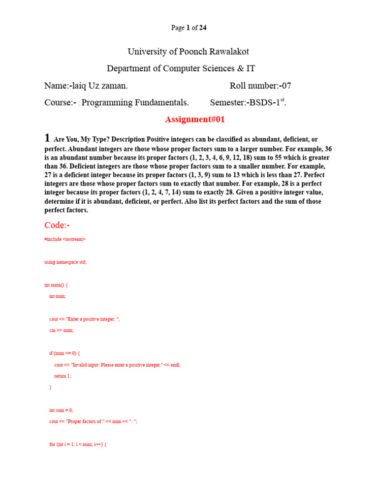 University of Poonch Rawalakot | PDF | Integer (Computer Science) | Namespace