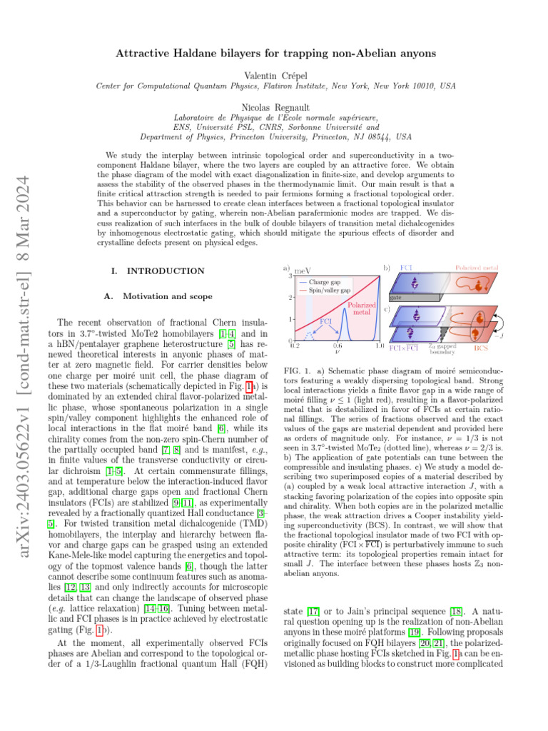 Haldane Bilayers for Non-Abelian Anyons | PDF | Superconductivity ...
