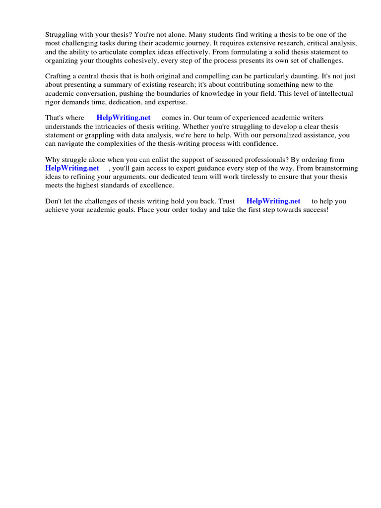 Central Thesis Example | PDF | Thesis | Essays