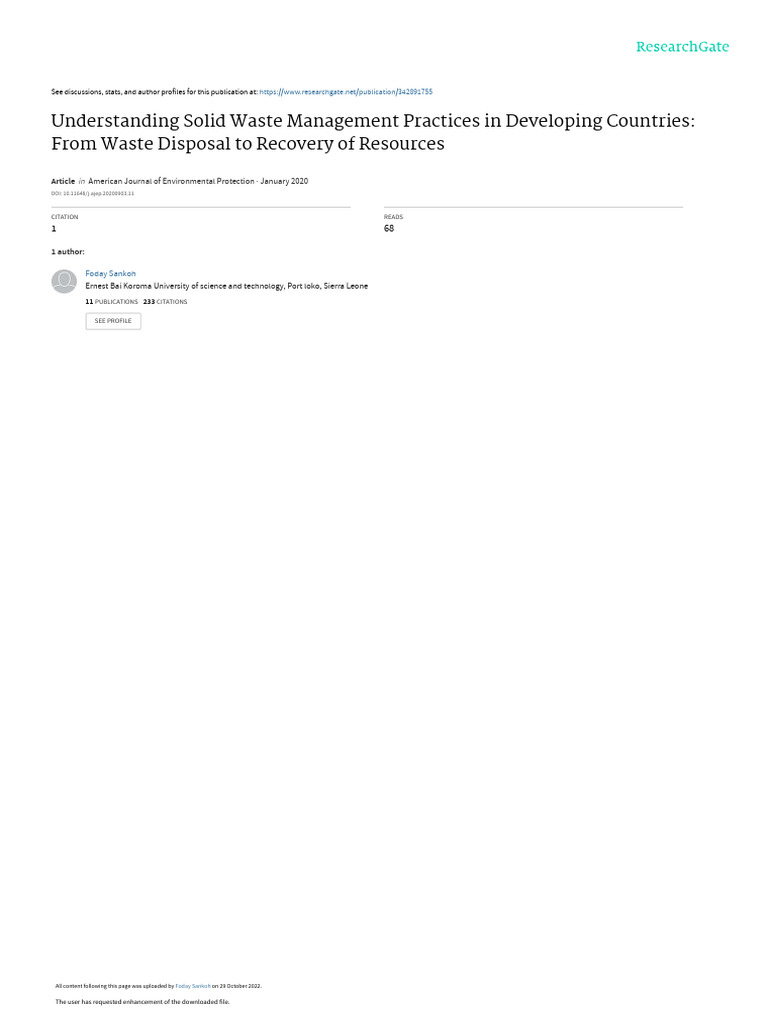 Understanding Solid Waste Management Practices in | PDF | Incineration | Waste Management