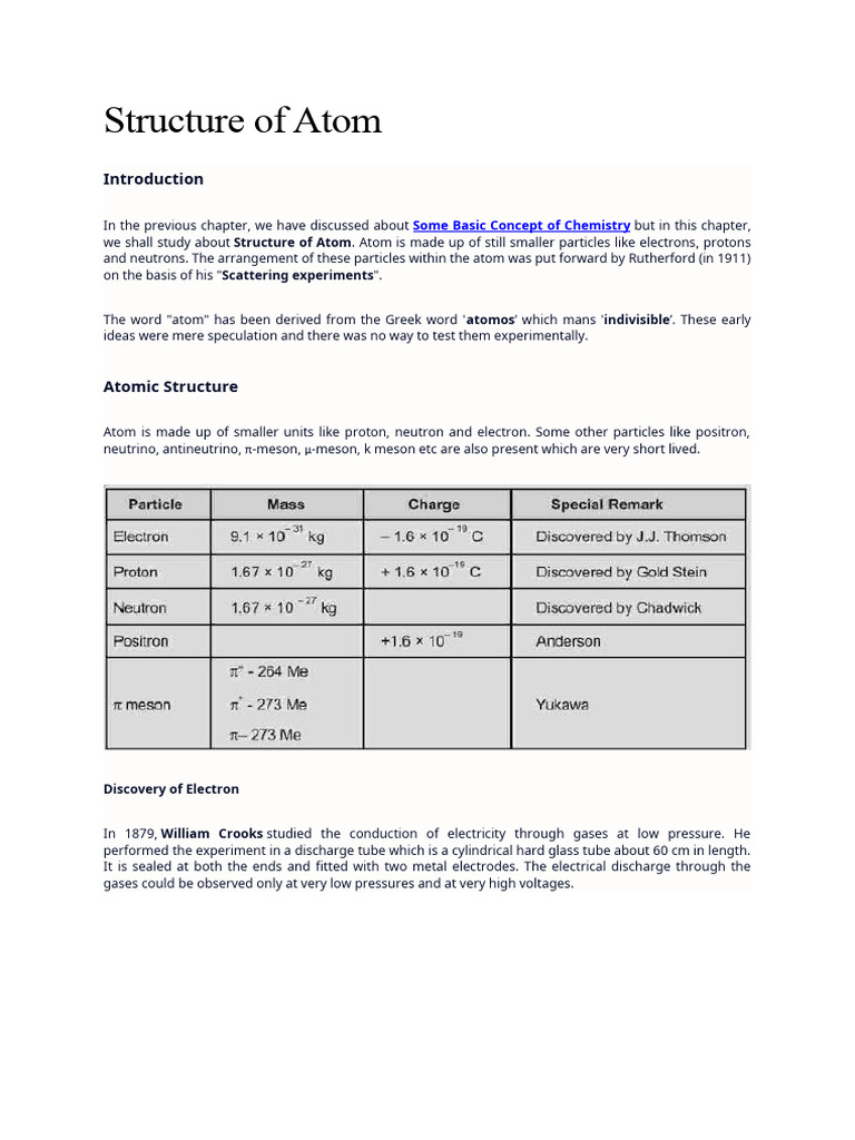 Structure of Atom | Download Free PDF | Photoelectric Effect | Electromagnetic Radiation