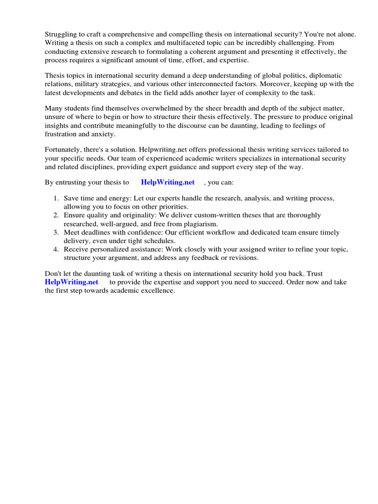 Thesis Topics in International Security | PDF | Computer Security | Security