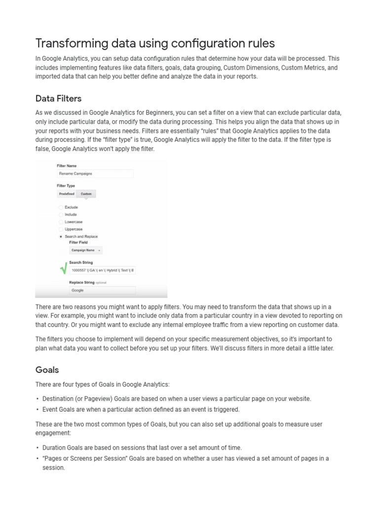 Transforming Data Using Configuration Rules | PDF | Performance Indicator | Analytics