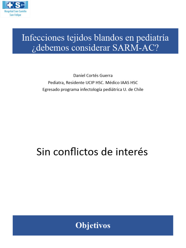 Infecciones Tejidos Blandos Pediatria | PDF | Staphylococcus Aureus | Ciencias de la Salud