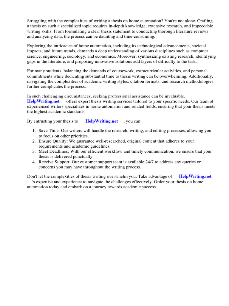Thesis Home Automation | PDF | Automation | Information And Communications Technology