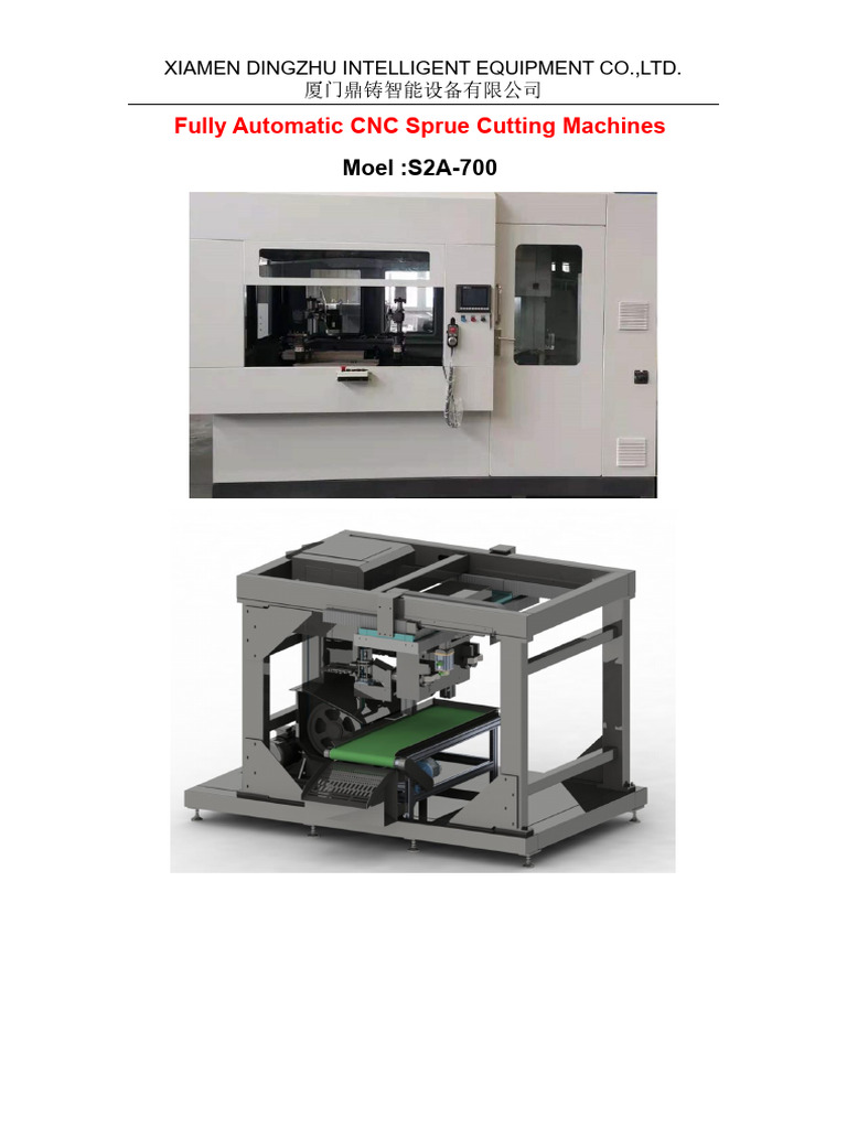 Fully Automatic CNC Sprue Cutting Machines - 1103 | PDF