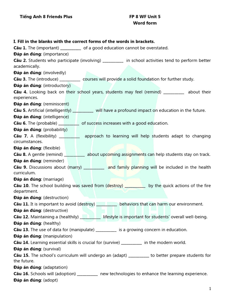 Key - Unit 5 | PDF | Learning | Curriculum