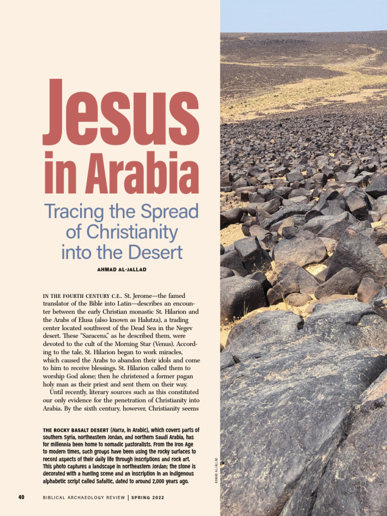 Al Jallad 2022 Jesus in Arabia Tracing t | PDF | Arabic | Arabian Peninsula