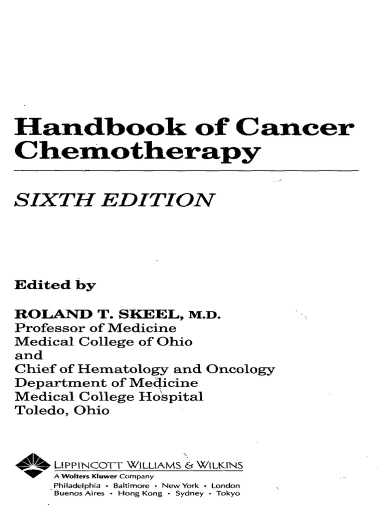 Handbook of Cancer Chemotherapy: Sixth Edition | PDF | Cancer | Metastasis