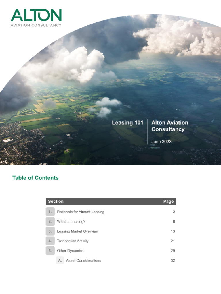 Leasing 101_July 2023_Alton Aviation | PDF
