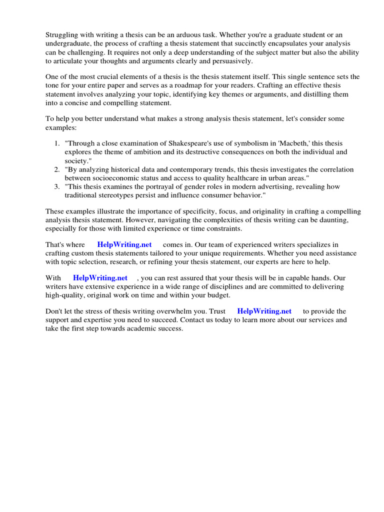 Crafting Strong Thesis Statements | PDF | Essays | Thesis