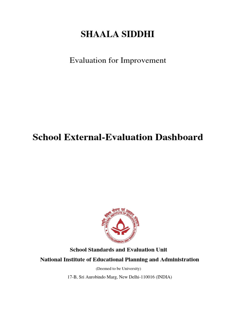 External Evaluation Dashboard | PDF | Teachers | Schools