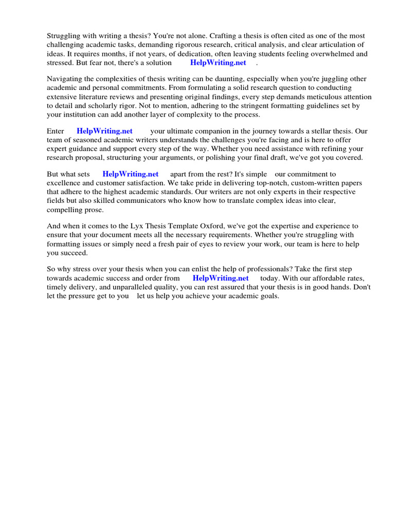 Lyx Thesis Template Oxford | PDF | Thesis | Writing