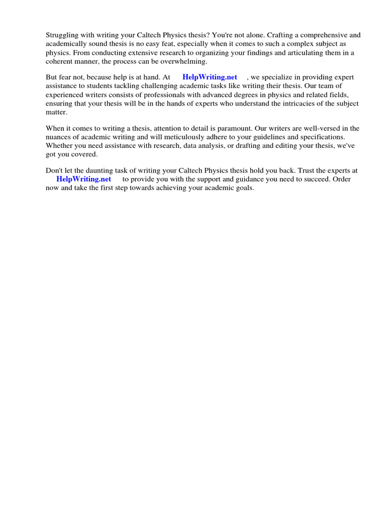 Caltech Thesis Physics | Download Free PDF | Physics | Thesis Caltech Thesis Physics | Download Free PDF | Physics | Thesis