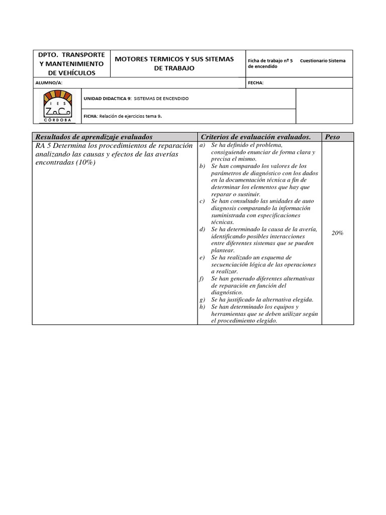 Ejemplos preguntas motores termicos | PDF | Transformador | Inductor