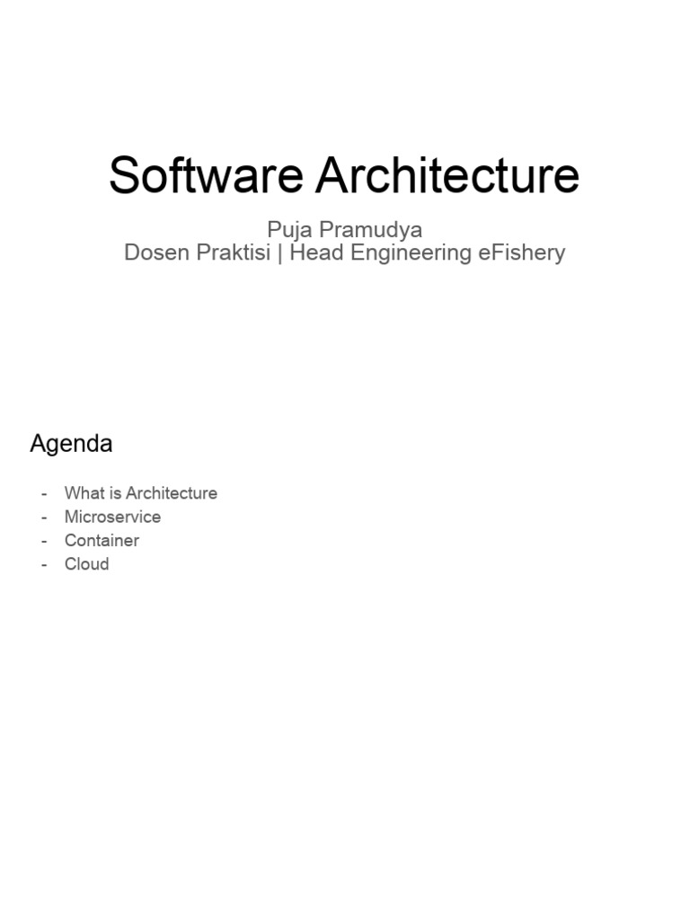 06-Software Architecture | PDF | Cloud Computing | Software Architecture