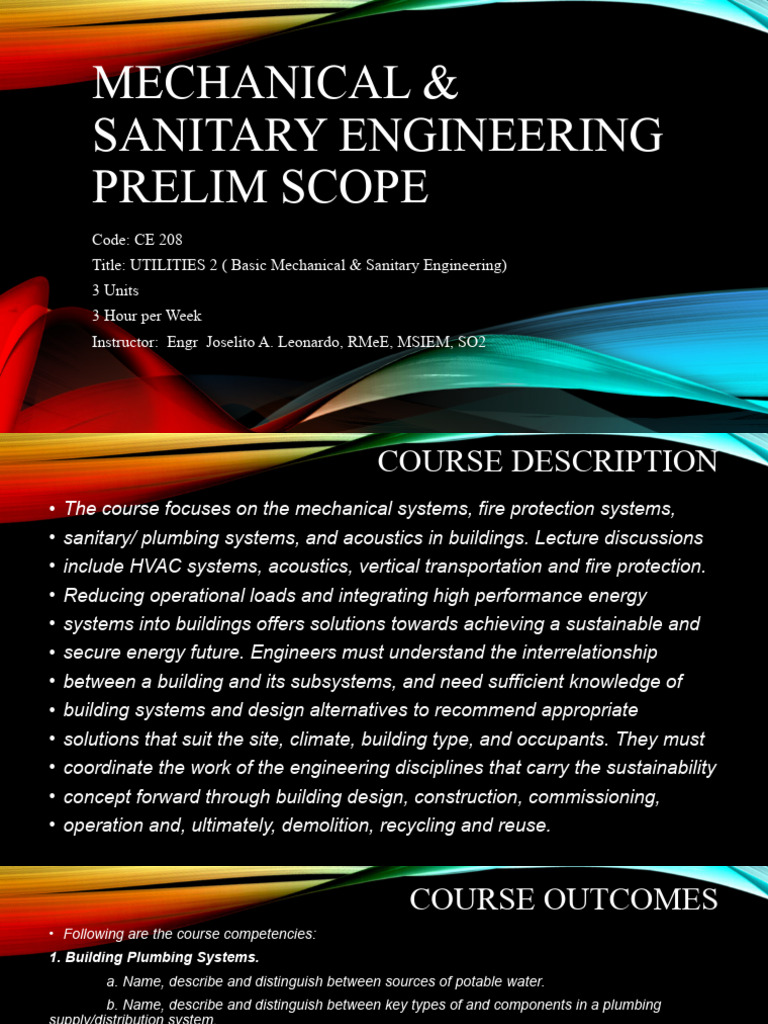 Utilities 2 Prelim Pdf Environmental Engineering Civil Engineering