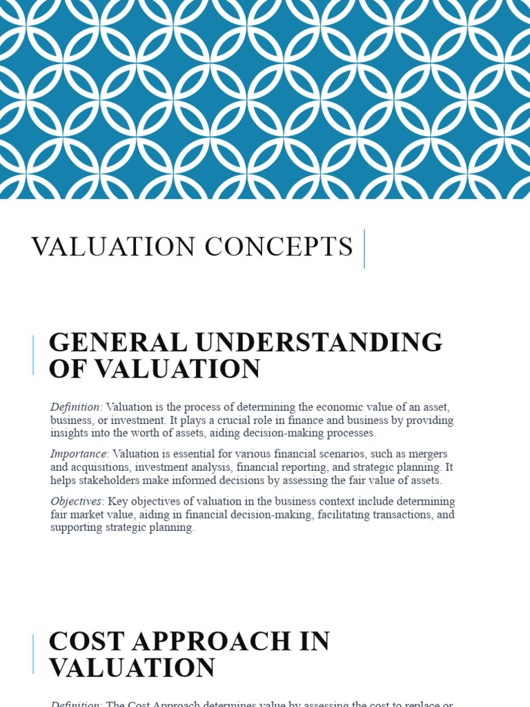 Valuation Concepts - Module 1 | PDF | Discounted Cash Flow | Valuation (Finance)