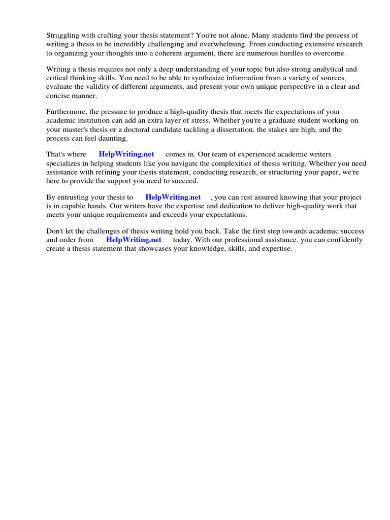 Mastering Your Thesis Statement Guide | PDF | Essays | Thesis