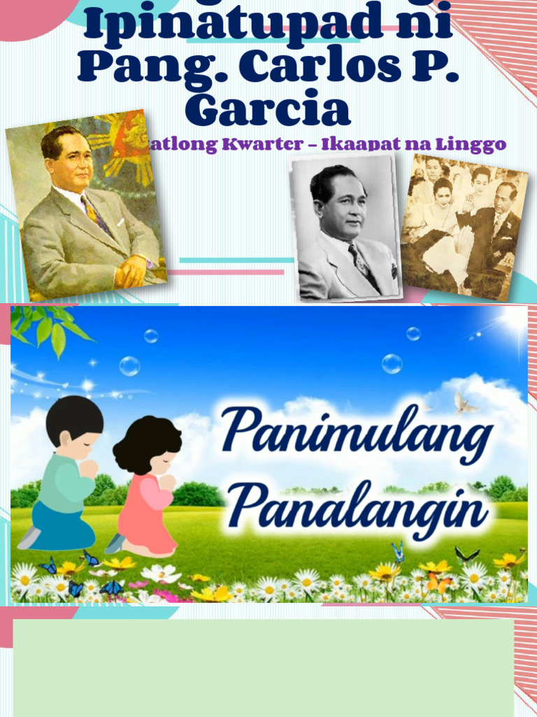 AP6 - Q3 - Mga Programang Ipinatupad NG Administrasyon Ni Pang. Carlos P. Garcia | PDF