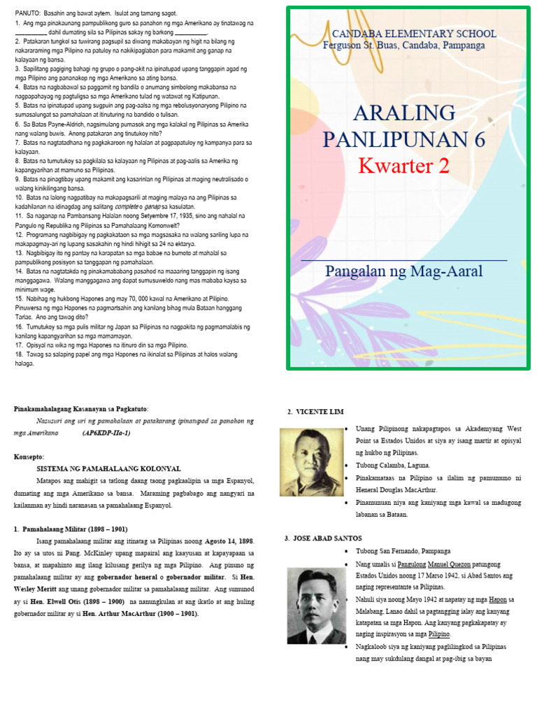 Ap6 Q2 Handouts 2 | PDF