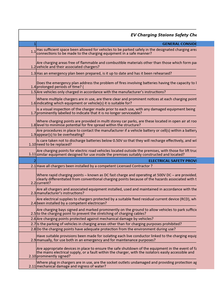 Ev Checklist | PDF | Battery Charger | Electric Vehicle
