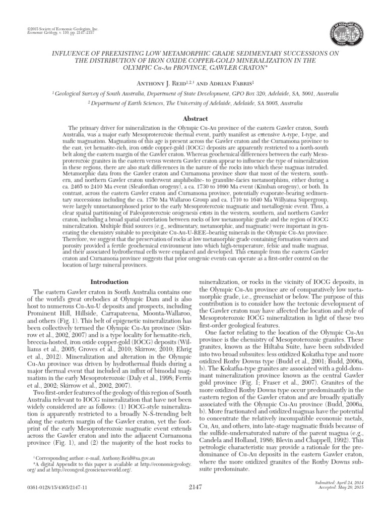 Reid 2015 | PDF | Rock (Geology) | Rocks