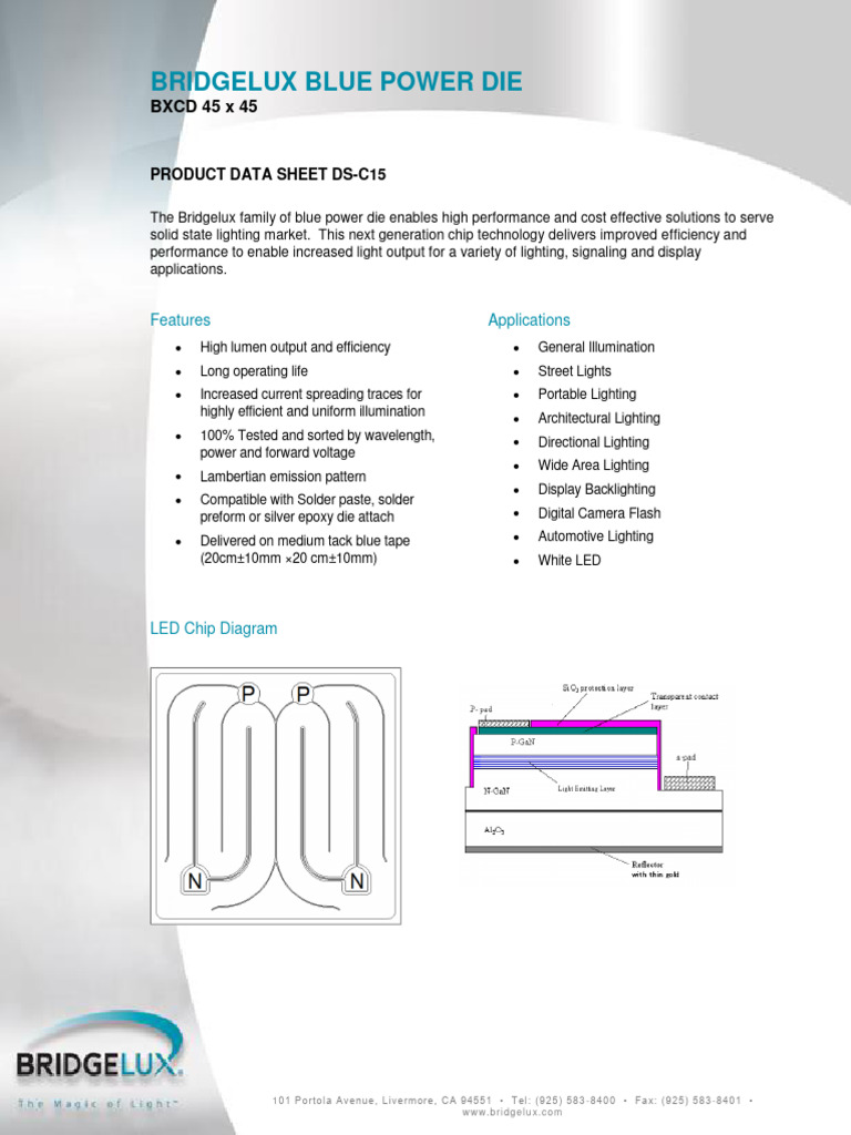 BXCD4545 - Revd BXCD4545 Datasheet | PDF | Lighting | Materials