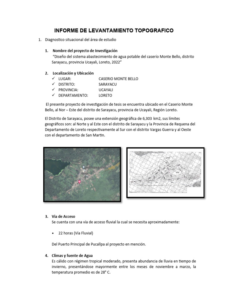 Informe de Levantamiento Topografico | PDF | Topografía | Clima