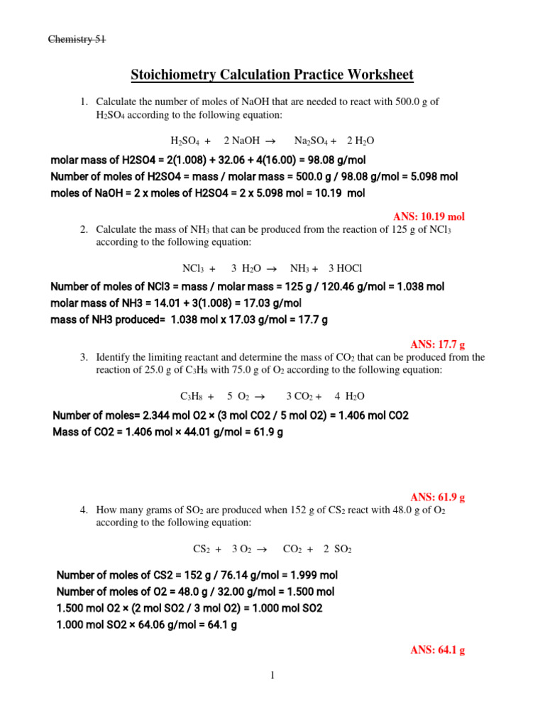 Kami Export - Morales, Jose Francisco - More On Stoichiometry - Worksheet | PDF | Mole (Unit ...