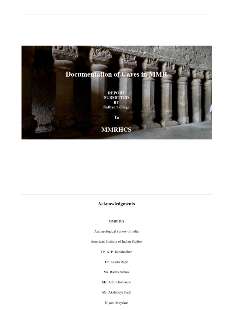 Documentation of MMR Caves Report | PDF