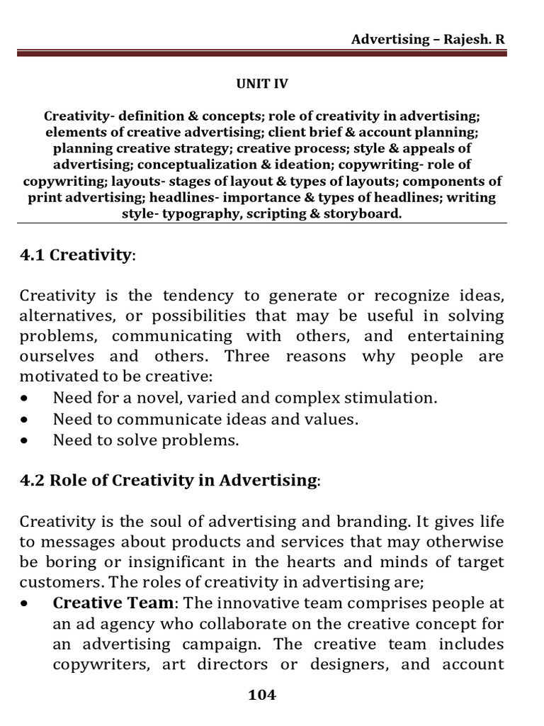 Ad Unit 4 | PDF | Advertising | Target Audience