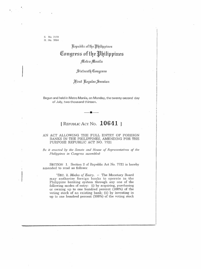 Ra 10641 | PDF