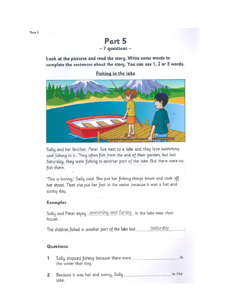 Movers Test 1 Parts 5-6 | PDF