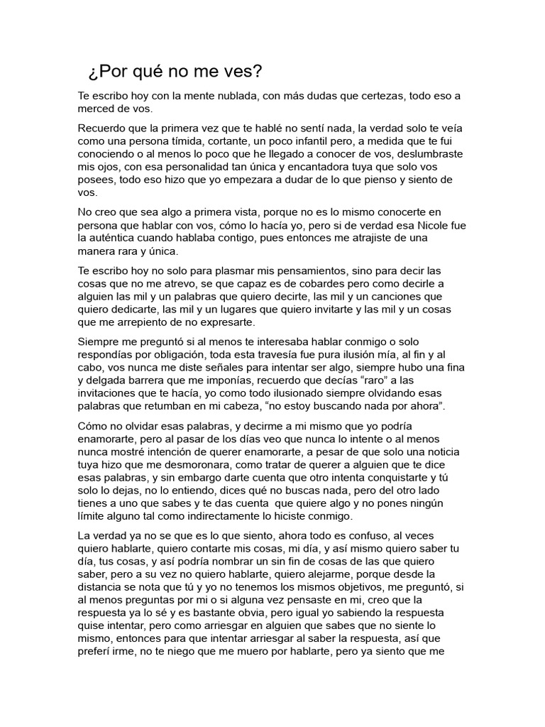 Por Qué No Me Ves | PDF