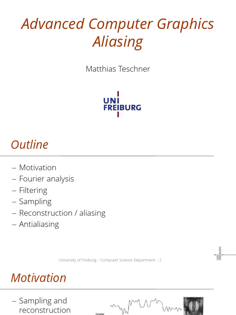 Graphics2 06 Aliasing | PDF | Sampling (Signal Processing) | Spectral Density