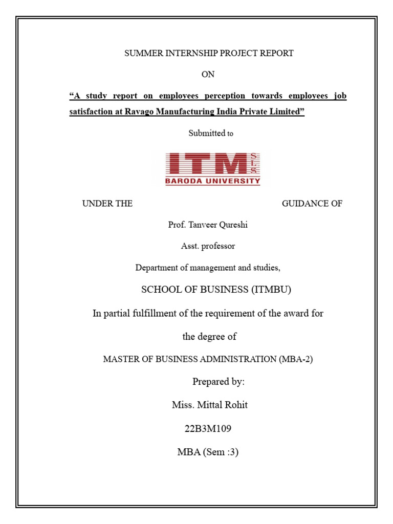 Employee Job Satisfaction Study at Ravago | PDF | Thermoplastic | Job ...
