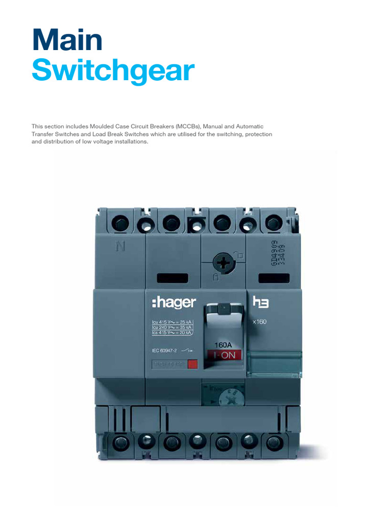 03 Main Switchgear | PDF | Alternating Current | Switch