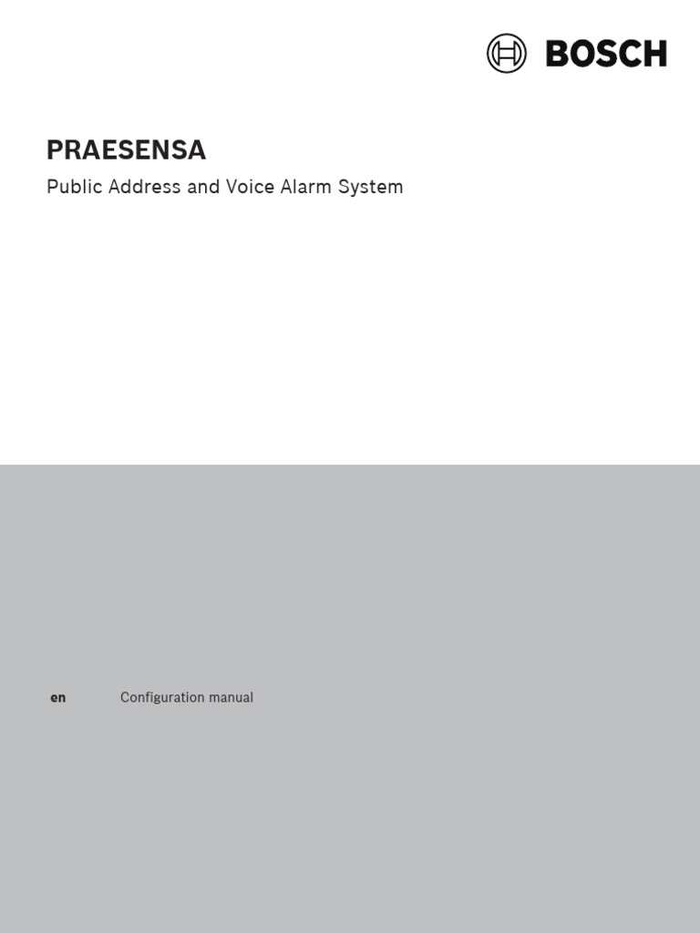 PRAESENSA Configuration Manual 1.91 | PDF | Computer Network ...