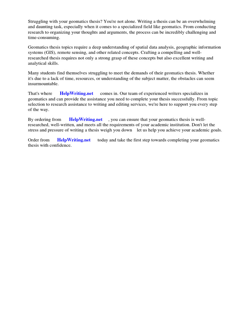 Geomatics Thesis Ideas | PDF | Geomatics | Geophysics