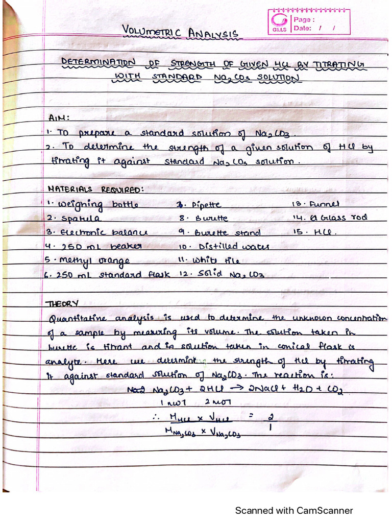 Volumetric Analysis | PDF