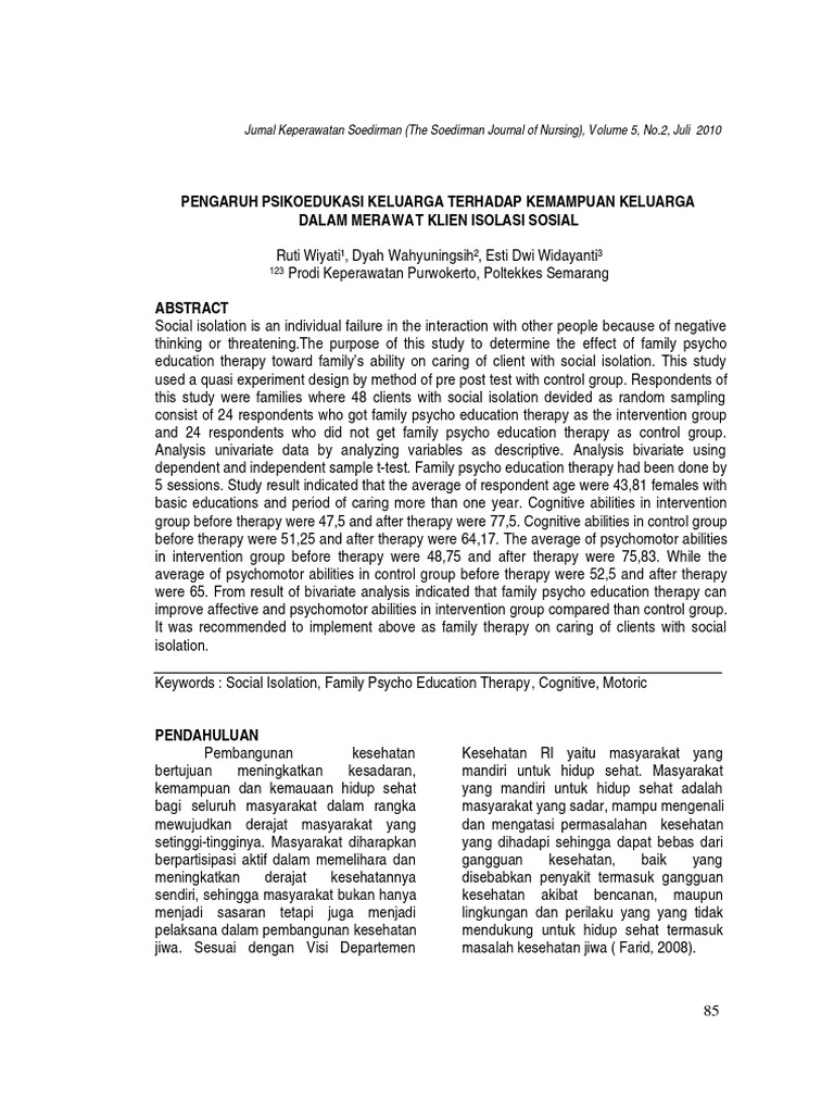 Pengaruh Psikoedukasi Keluarga Terhadap | PDF | Research Methods | Data