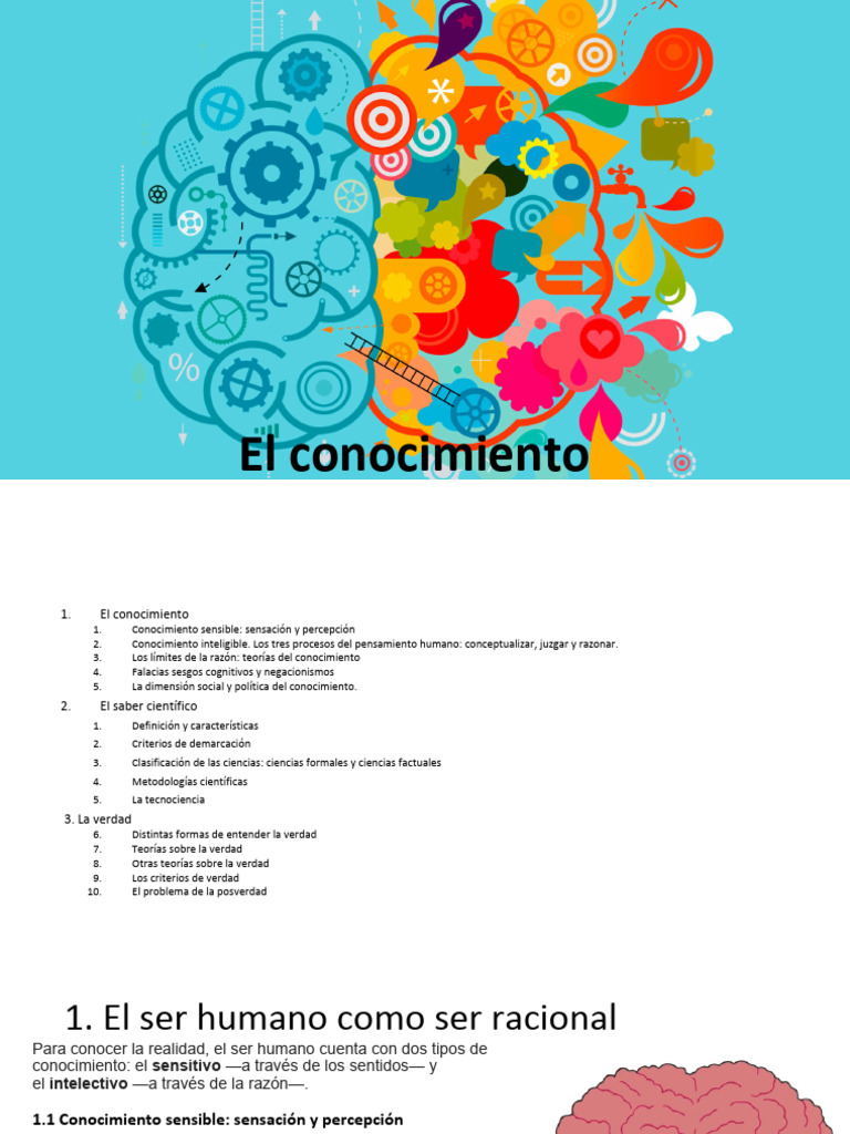 Tema 02 El Conocimiento | PDF | Verdad | Método científico